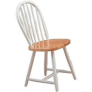 Coaster Home Furnishings Hesperia Windsor Set of 4 Dining Side Chairs, Natural Brown and White