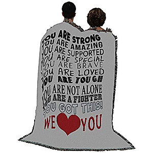 Pure Country Weavers You are Strong You Got This Blanket - Gift Tapestry Throw Woven from Cotton - Made in The USA (72x54)