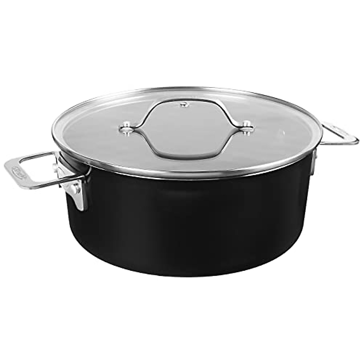 Gotham Steel STACKMASTER Pots Stackable 10 Piece Cookware Set Ultra Nonstick Cast Texture Coating Includes Fry Pans, Black