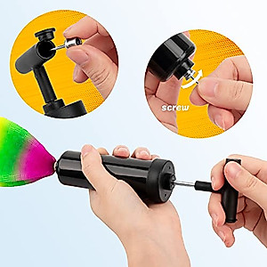 Homotte 6 Pcs Rainbow Playground Balls for Kids, 5 Inch Small Kickball Dodgeball Handball Set for Indoor & Outdoor Activities with Hand Pump