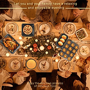 Baking Pans Sets Nonstick，5pcs Bakeware Sets with 12 Cup Cupcake Muffin pan,Round/Square Cake Pan, Muffin Pan, Loaf Pan, Roast Pan, Baking Sheets for Oven,Cookie Sheets for Baking,Toaster Oven Pans