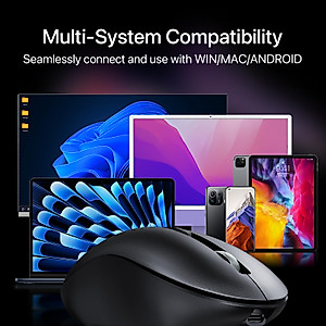 Soonjet Compatible with MacBook Air 13 inch Case & Black Wireless Mouse