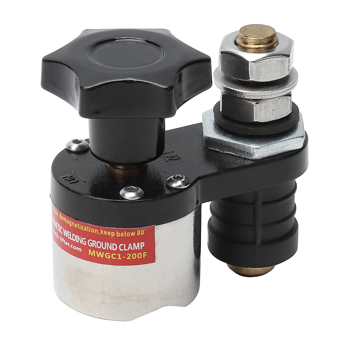 Liyeeo Grounding Magnet Connector, On Off Adjustable Strong Magnetism Switchable Magnetic Ground Clamp for Welder for Power Tools(default)