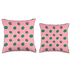 Summer Watermelon Co Cute Pink Watermelons Summer Pattern for Women or Girls Throw Pillow, 16x16, Multicolor