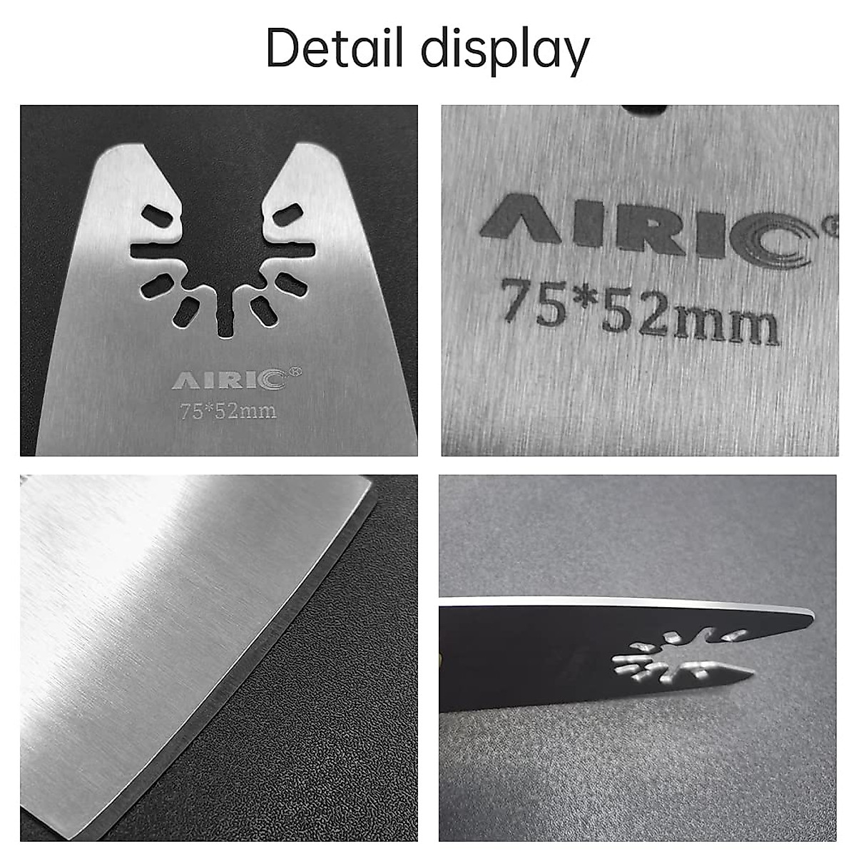 AIRIC Universal Rigid Scrapers 6pcs Kit, Tapered Scrapers and usual Scraper Multitool Blades, Compatible with Dewalt Fein Multimaster Porter Cable Black&Decker Dremel Rockwell etc. 1YQG6K