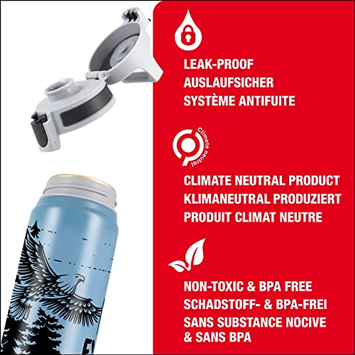 SIGG - Kids Water Bottle - WMB ONE Eagle - Leakproof - Lightweight - BPA Free - Sports & Bike - 20 Oz