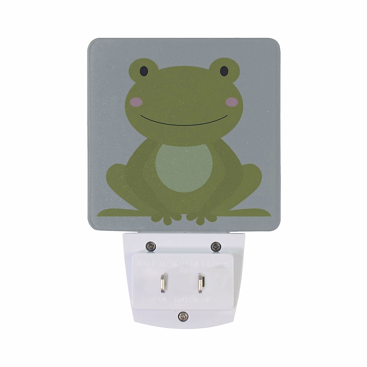 Naanle Set of 2 Cute Green Frog Cartoon Animal Auto Sensor LED Dusk to Dawn Night Light Plug in Indoor for Adults