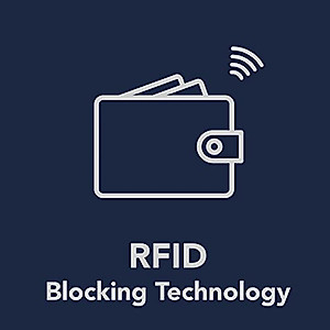 Nautica Men's Pop Color Trifold Leather Wallet with 6 slots, RFID Protection, Black/Grey