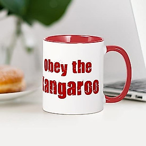 CafePress Obey The Kangaroo Mug Ceramic Coffee Mug, Tea Cup 11 oz