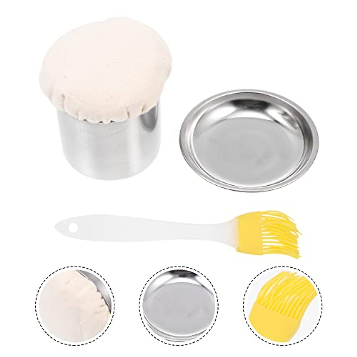 Crepe Oil Applicator 1 grilling accessories set pancake spreading tool pancake pan oil applicator with oil brush and brush cleaner tray camping grill Pancake Making Tool