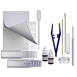 AmScope - 40X-1000X Biology Science Metal Glass Student Microscope with USB Digital Camera + Slide Preparation Kit - M158C-SP14-E