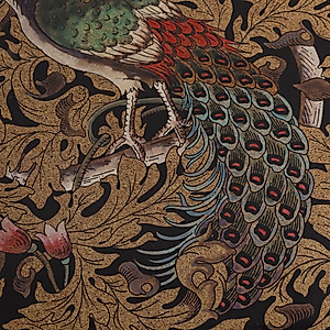 NOVICA Peacock Glass Hand Crafted Tray, Multicolor, Mystic Peacock'