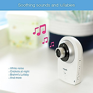 VTech VM351-2 Video Baby Monitor with Interchangeable Wide-Angle Optical Lens and Standard Optical Lens, 720p