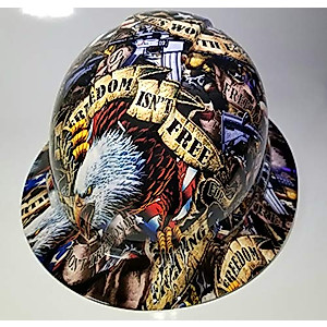 Wet Works Imaging Customized Pyramex Full Brim Freedom ISNT Free with Ratcheting Suspension Custom LIDS Crazy Sick Construction PPE