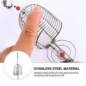 BESPORTBLE 5pcs Metal Bait Cage Fishing Trap Cage Fishing Cage Fishing Lure Cage Fishing Bait Trap Fishing Trap Basket