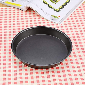Yosoo 8 inch Carbon Steel Non-stick Round Pizza Pan,Microwave Oven Baking Dishes Pans