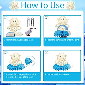 Under the Sea Party Decorations - Coskingland 9PCS Ocean Themed Party Decorations Cute Ocean Animals Under the Sea Baby Shower Decorations Sea Animals Turtle Whale Honeycomb Centerpiece Table Decor