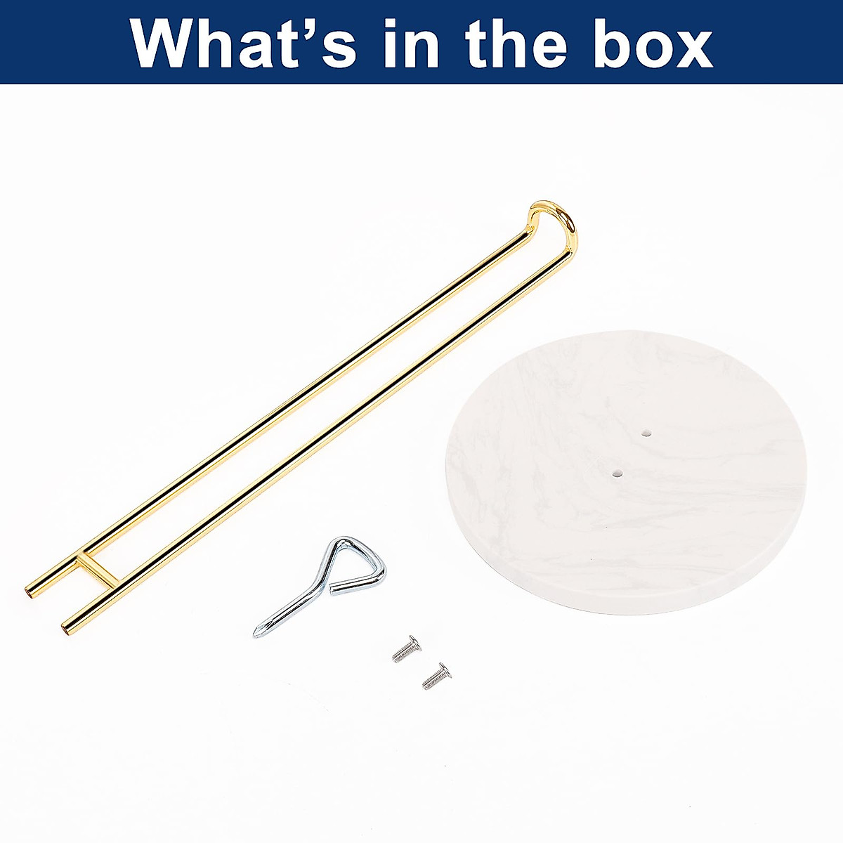 NearMoon Paper Towel Holder Countertop, Sturdy Kitchen Paper Towel Stand Dispenser-All Metal, Standard or Jumbo-Sized for Kitchen Countertop,Farmhouse, Living Room (Marble Base, Gold)