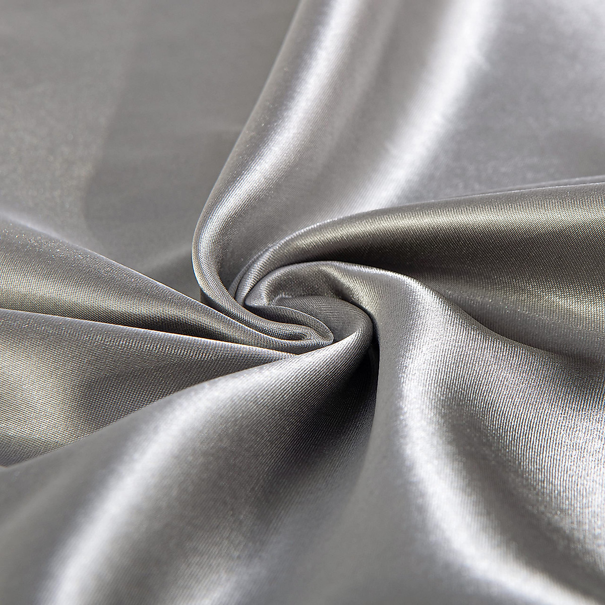 FLXXIE 2 Pack Satin Toddler Pillowcases for Skin and Hair, 14x20 Inches, Silky Soft Envelope Closure Kids Travel Pillow Cases Covers for Boys and Girls, 14x20 Inches, Grey