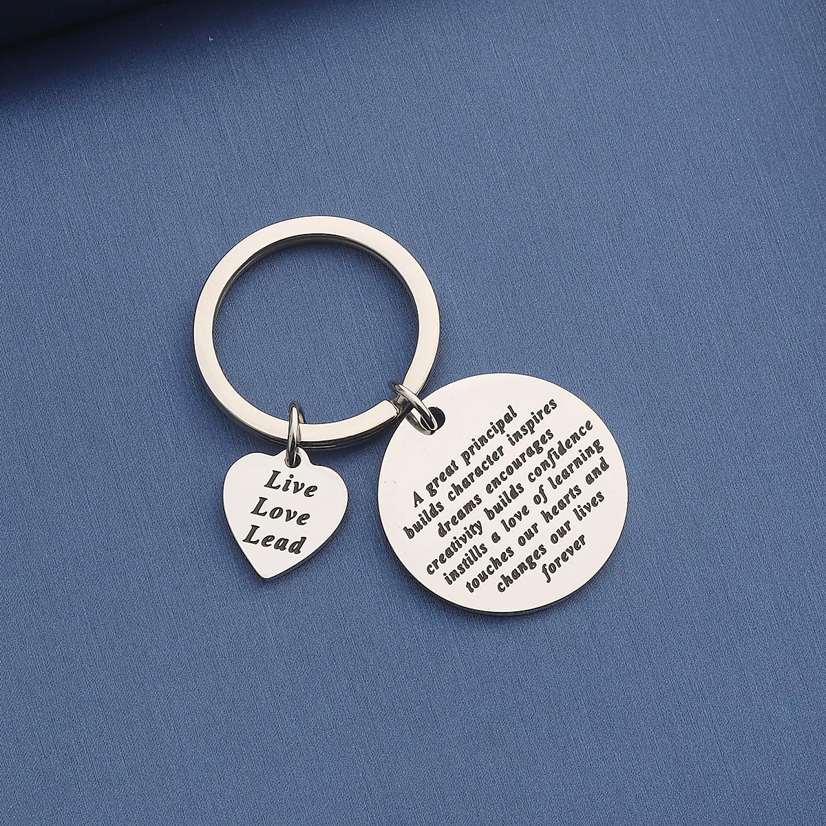 MYOSPARK Principal Keychain A Great Principal Builds Character Inspires School Principal Jewelry Retirement Thank You Gift (Principal Keychain)