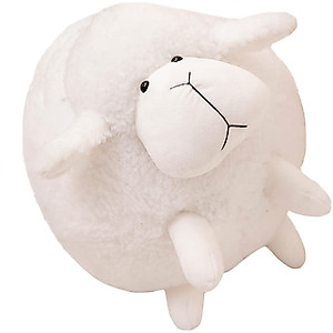 ELAINREN Colorful Sheep Plush Fluffy Sheep Toy Chubby Lamb Body Pillow Soft White Lamb Stuffed Animal Dolls Standing Lifelike Lamb Plushie Gifts,19.6inch