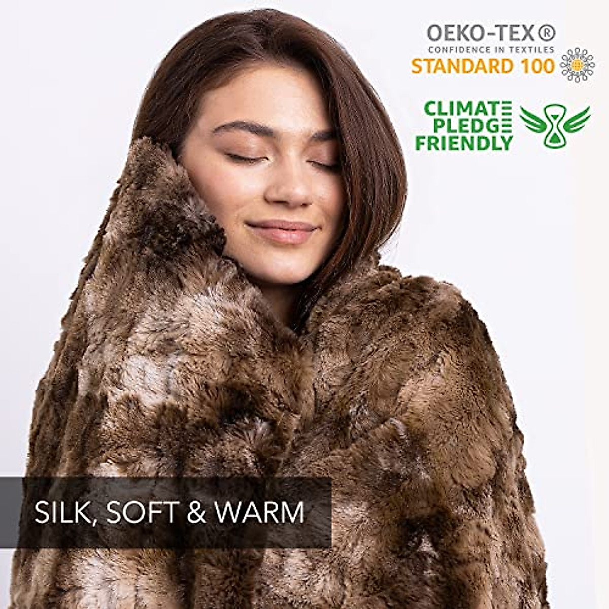 Luxury Plush Blanket - Cozy, Soft, Fuzzy Faux Fur Throw Blanket for Couch - Ideal Comfy Minky Blanket for Adults for Cold Nights by Everlasting Comfort