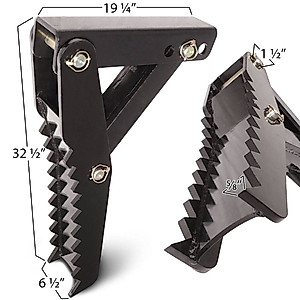 Titan Attachments 32" Extreme Weld On Backhoe Thumb Hoe Clamp 5/8" Steel Plate Assembly Adjustable