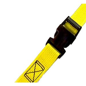 PROGRIP 502580 Light Duty Cargo Tie Down Lashing Strap with Yellow Webbing: Side Release Buckle, 9' x 1" (Pack of 2)
