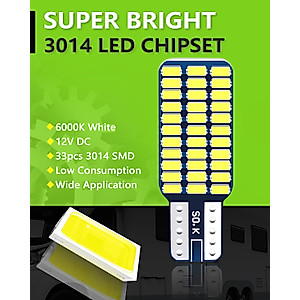 UNXMRFF - Super Bright Natural White T10 921 922 912 LED Bulb for 12V RV Ceiling Dome Light/RV Interior Lighting/Travel Trailer/Camper/Boat (Pack of 10)