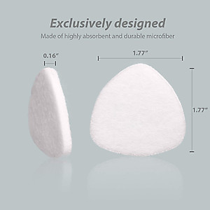 Ulrempart Refill Pad Compatible with Homedics Humidifier Essential Oil Diffuser | Essential Oil Replacement Microfiber Pad | Triangle Oil Tray Pad | White 30-Pack