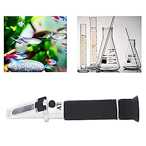 Salinity Meter, Salinity Refractometer 0‑100 PPT 1000‑1070 Compact, Easy to Use for Aquariums