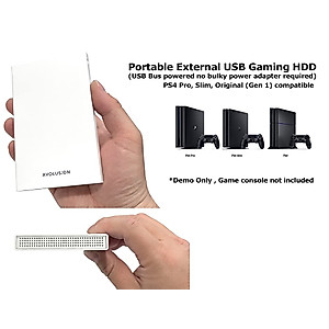 Avolusion HD250U3-WH 500GB USB 3.0 Portable External Gaming Hard Drive - White (for PS4, Pre-Formatted) - 2 Year Warranty