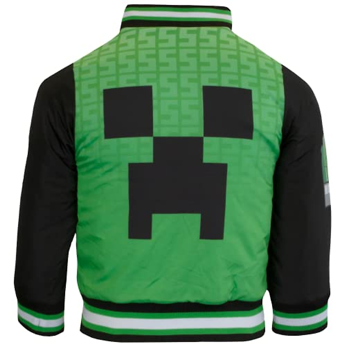 Minecraft Bomber Jacket for Boys, Boys Bomber Jacket (Green, Size 4)