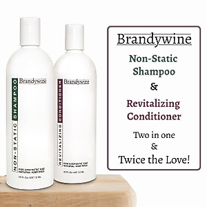 Brandywine Non Static Shampoo & Revitalizing Conditioner 16 Ounce., Value Pack Bundle 2 items