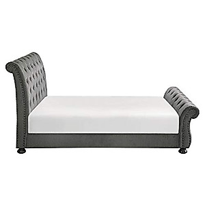 Lexicon Corbin Upholstered Sleigh Bed, Cal King, Gray