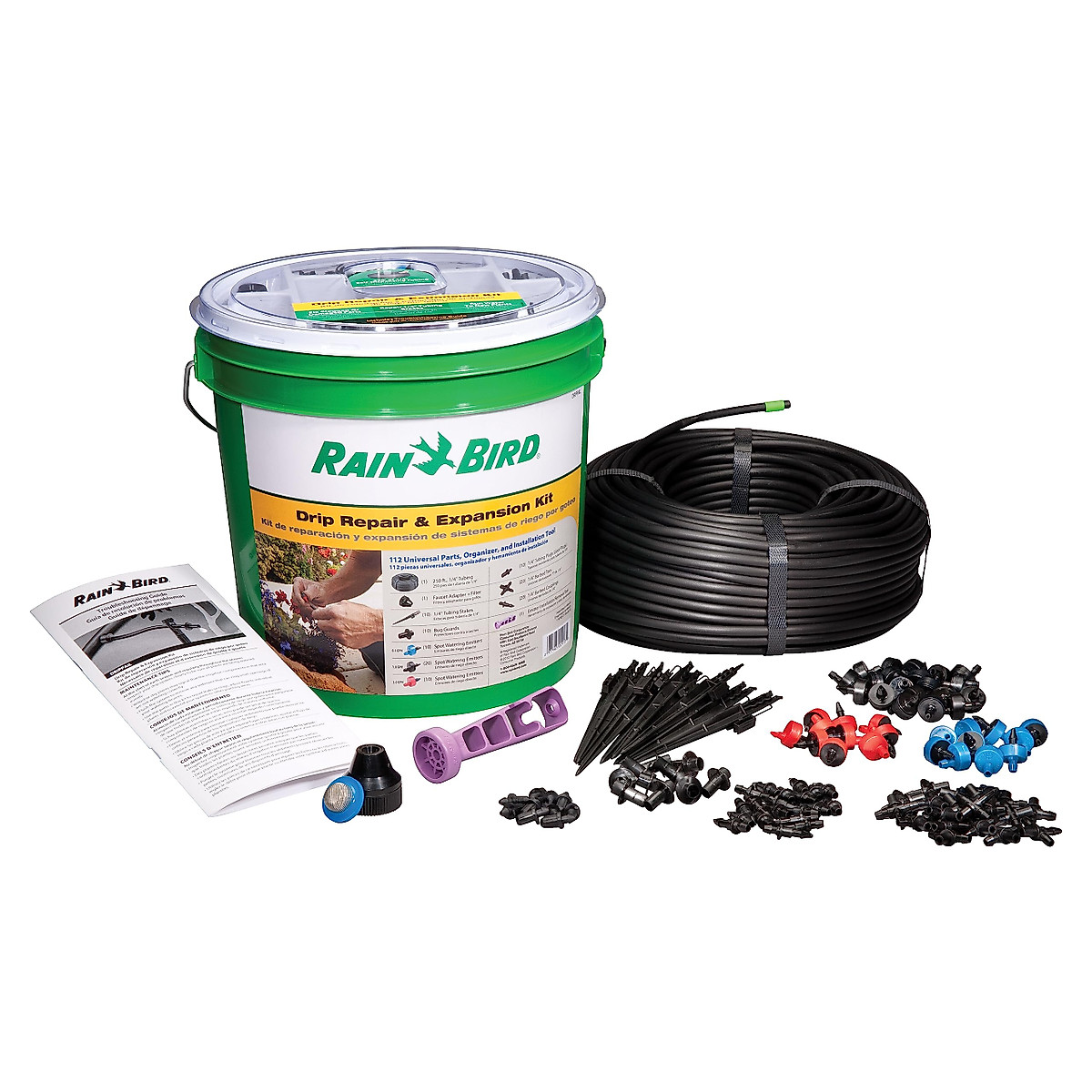 Rain Bird DRIPPAILQ Drip Irrigation Repair and Expansion Kit,Green