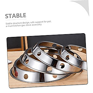 GANAZONO 2pcs Gas Stove Wok Ring Round Stand Stainless Steel Fry Pan Wok for Electric Stove Wok Support Rack Wok Support Stand Gas Stove Pot Rack Metal Rack for Pot Gas Stove Bracket Metal
