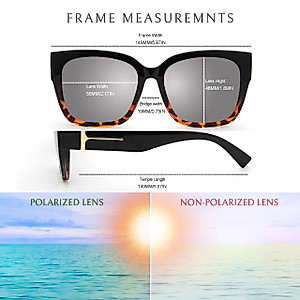 BLUE CUT Fit Over Polarized Sunglasses For Women Stylish Solar Shield Clip-On Over Prescription Glasses