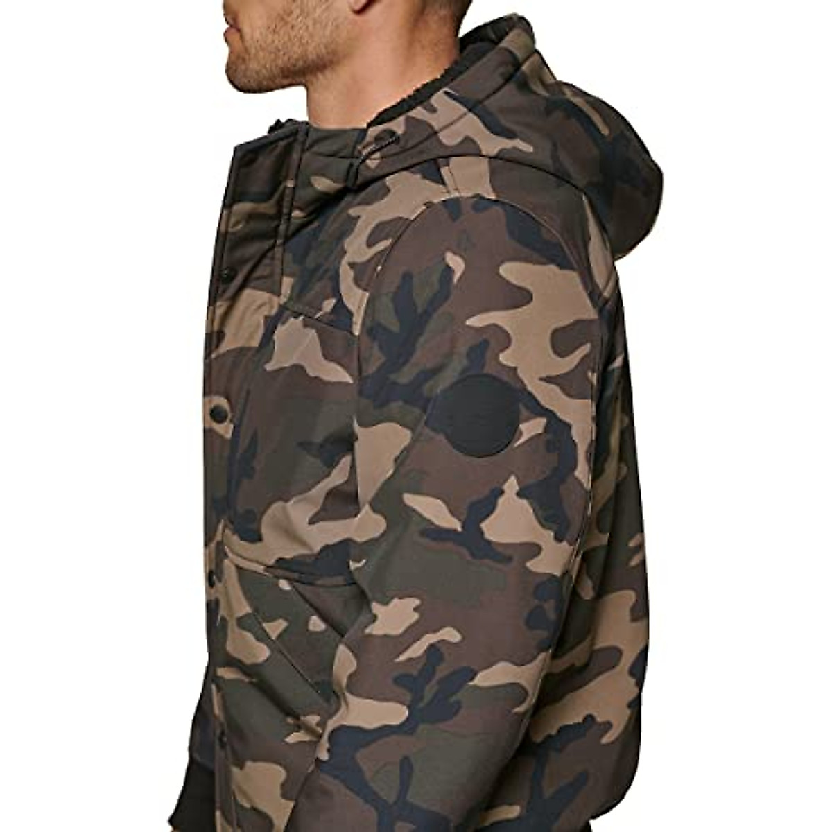 Levi's Men's Soft Shell Sherpa Lined Hoody Bomber Jacket, Camouflage, XX-Large