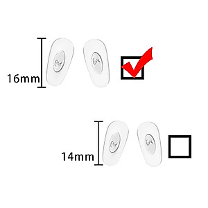 HiCycle2 Replacement Push-in Nose Pads for RayBan RB6335 RB3549 RB4071 RB6336 RB7140 RB8415 Sunglasses Eyglasses Repair-Kits (Silver)