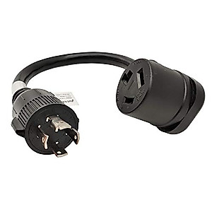 Parkworld 886139 Generator Adapter Cord Locking 4 Prong Male NEMA L14-30P to 10-30R Dryer 3 Prong Receptacle (1.5FT)