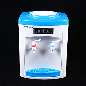 HuaShuani Top Loading Water Dispenser, Compact Mini Water Dispenser，Desktop Electric Hot Cold Water Dispenser for Home Office,5 Gallon 304 Food Grade Liner,PP Fuselage,46°F-194°F