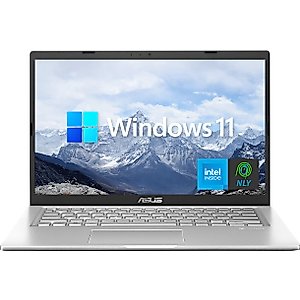 ASUS 14" VivoBook Laptop, Intel Core i3-1115G4 Processor, 12GB RAM, 256GB PCIe SSD, Thin & Light, Wi-Fi and Bluetooth, Webcam, HDMI, NLY MP, Windows 11 Home, Silver