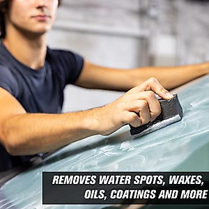 Invisible Glass 91411 3.38-Ounce Glass Stripper Water Spot Remover Kit Eliminates Coatings, Waxes, Oils and More to Polish and Restore Automotive Glass , white