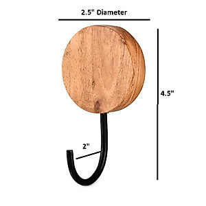 BHAVATU Robe and Towel Hooks Set of 4 Decorative Wall Hook Boho Key Holder Wall Hooks Coat Hooks Towel Hooks for Bathrooms (2.5" x 2" x 4.5") (Set of 4)