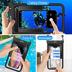 AVOAR 2 Pack Waterproof Phone Pouch, [Up to 10"] Large IPX8 Waterproof Cellphone Case Dry Bag Compatible with iPhone 15 Pro Max/14/13/13/11, Galaxy S23/22/21, Universal Water Proof Bag for Beach