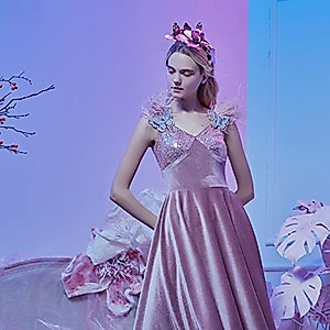 Feather Fascinator Women Girl Headpiece Halloween Merry Christmas Tea Party 20s 50s 80s Headband Hat Cocktail Wedding Prom Queen