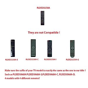 Remote Control for Proscan PLDED3273A-EC PLED1960A-H PLED2329A-C PLDED3273A-F PLDED3280A-B PLDED4331A-B PLED2435A-J RTDVD3215-D RTU6549-B RT1970 Smart LCD LED TV