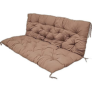 RVtiooy Porch Swing Cushions, Replacement Cushions for Outdoor Swing, Swing Cushions 3 Seater Replacement, Outdoor Swing Cushions for Bench Terrace 2-3 Seater (60 * 40 * 3 inches, Khaki)…