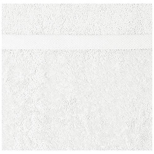 Amazon Basics Cotton Hand Towel - 24-Pack, White & Fast Drying, Extra Absorbent, Terry Cotton Washcloths - Pack of 24, White, 12 x 12-Inch